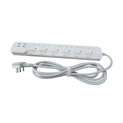 3/4/5/6 Gangs Plus 4 USB Safety Extension Sockets - Omni Electrical ...